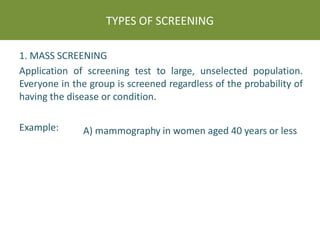 Chapter 2.2 screening test | PPTX