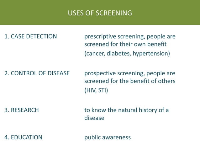 Chapter 2.2 screening test | PPTX | Medical Tests | Medical Health