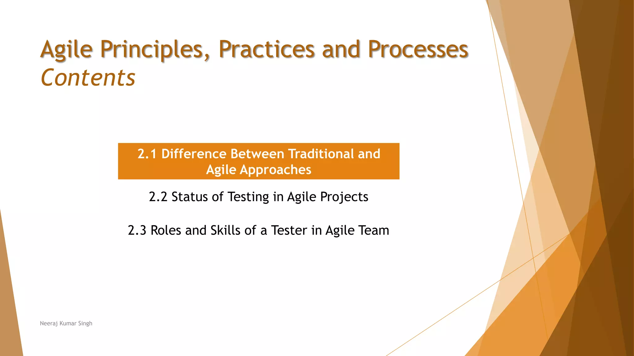 Chapter 2 - Fundamental Agile Testing Principle, Practices & Process | PPTX