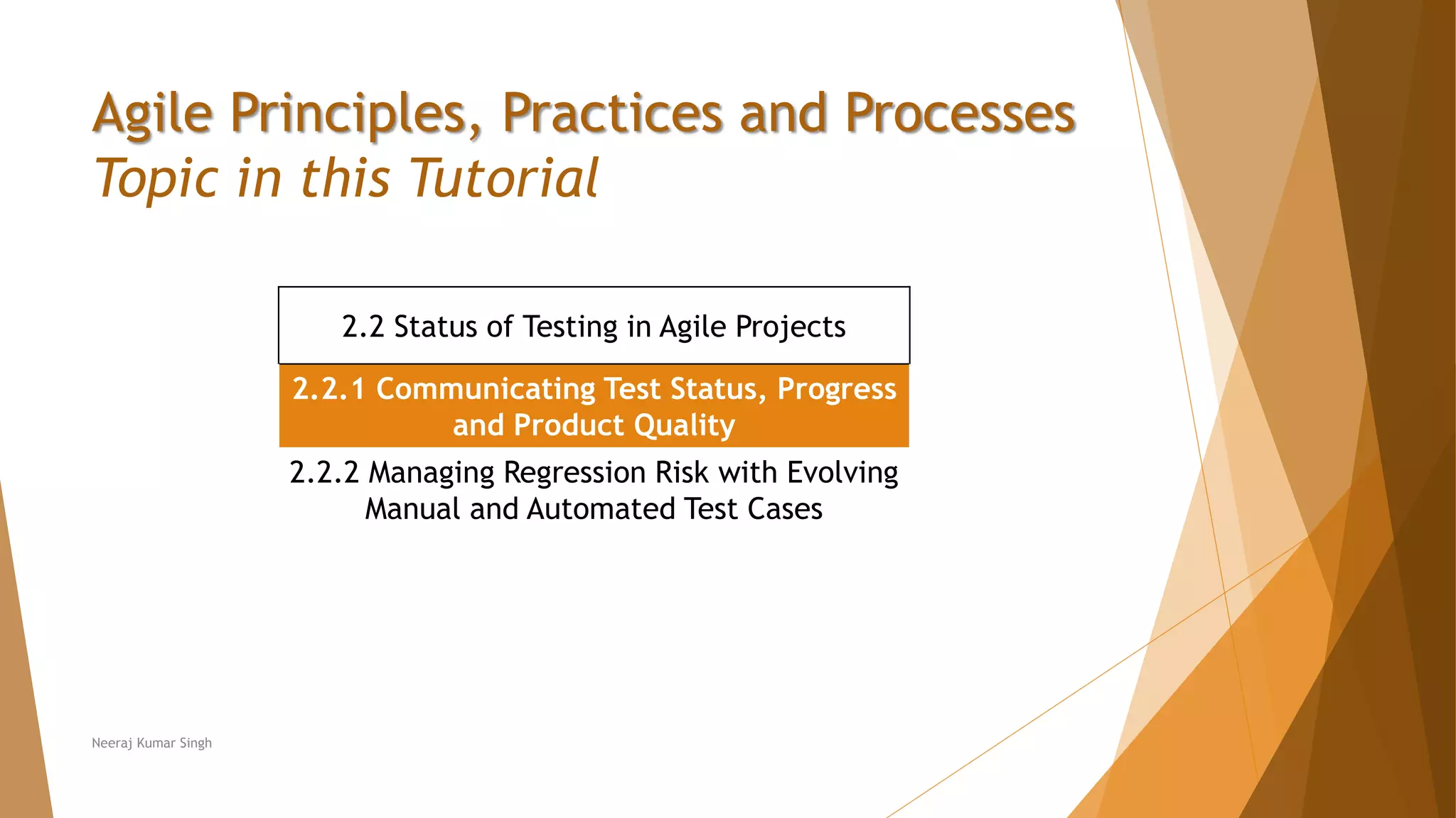 Chapter 2 - Fundamental Agile Testing Principle, Practices & Process | PPTX