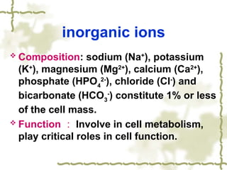 Basic concept of the Cell biology of humen being Chemistry of Cells.ppt