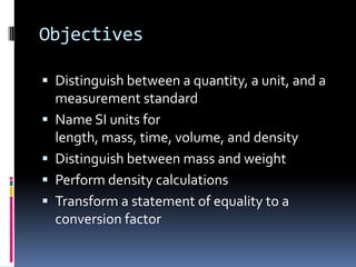 Chapter 2.2 : Units of Measurement | PPTX