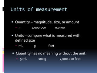 Chapter 2.2 : Units of Measurement | PPTX