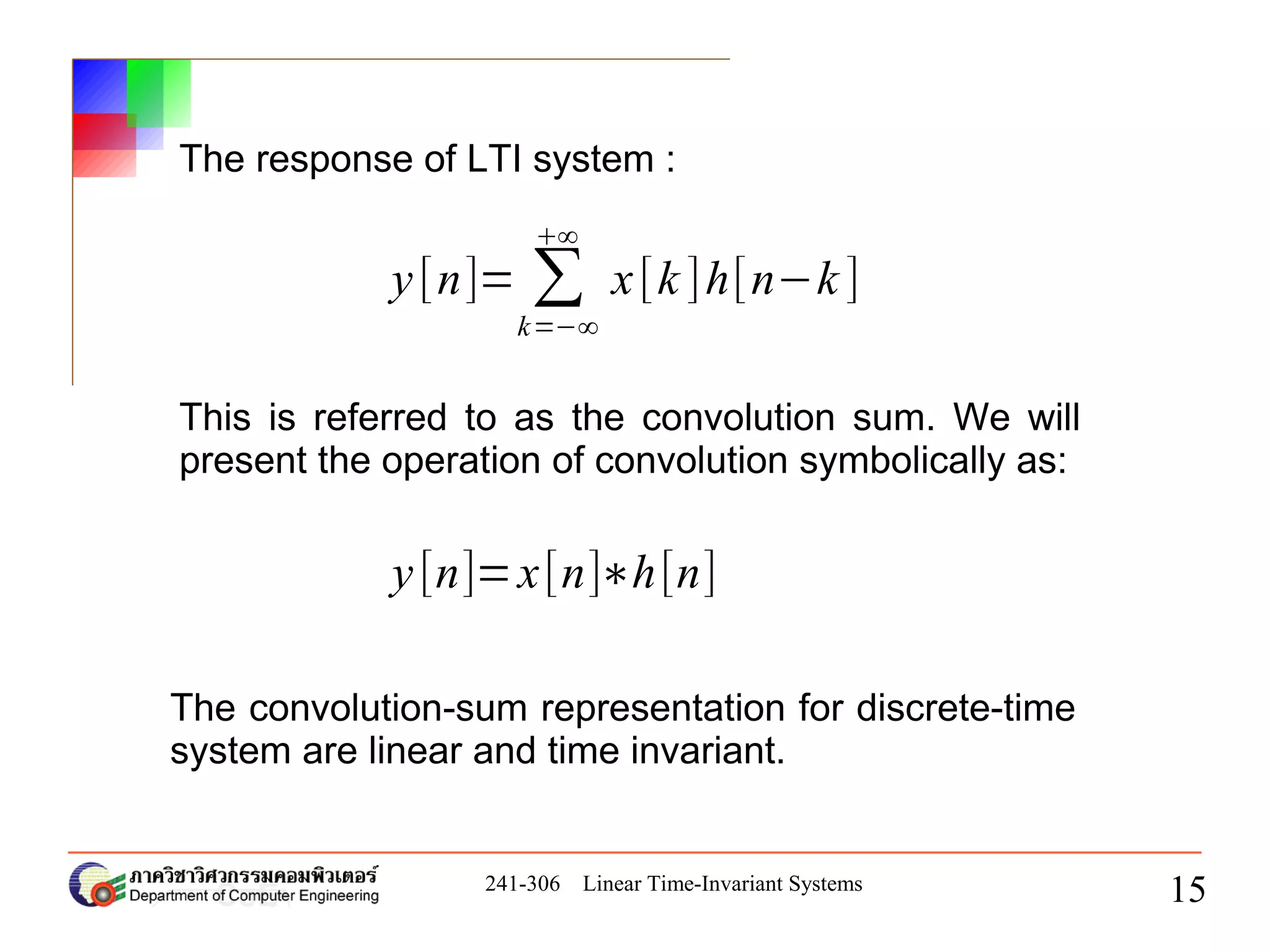 Chapter2 Linear Time Invariant System Pdf Physics Science