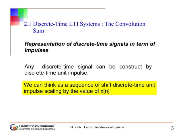 Chapter2 Linear Time Invariant System Ppt 