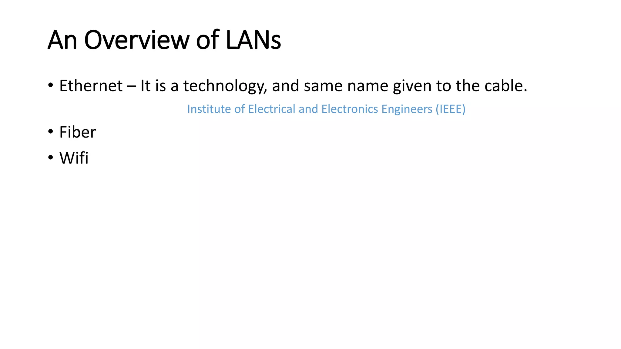 Chapter 2. fundamentals of ethernet la ns | PPTX