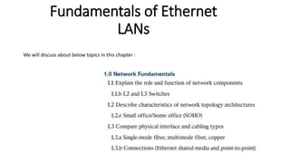 Chapter 2. fundamentals of ethernet la ns | PPTX