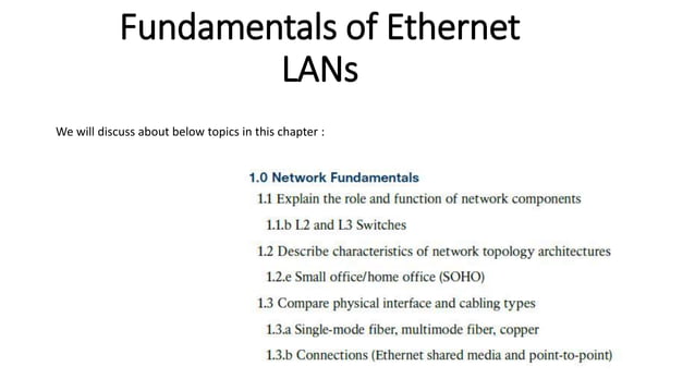 Chapter 2. fundamentals of ethernet la ns | PPTX | Computer Networking | Computing