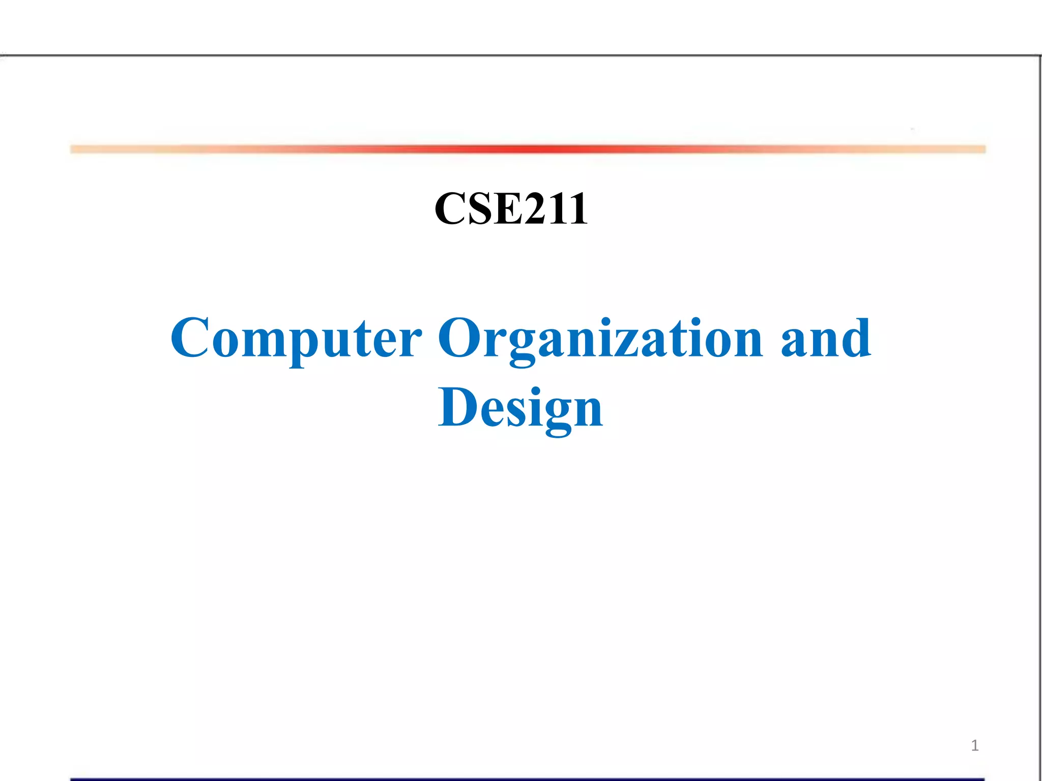 Computer Organization and Design Chapter2 | PPT