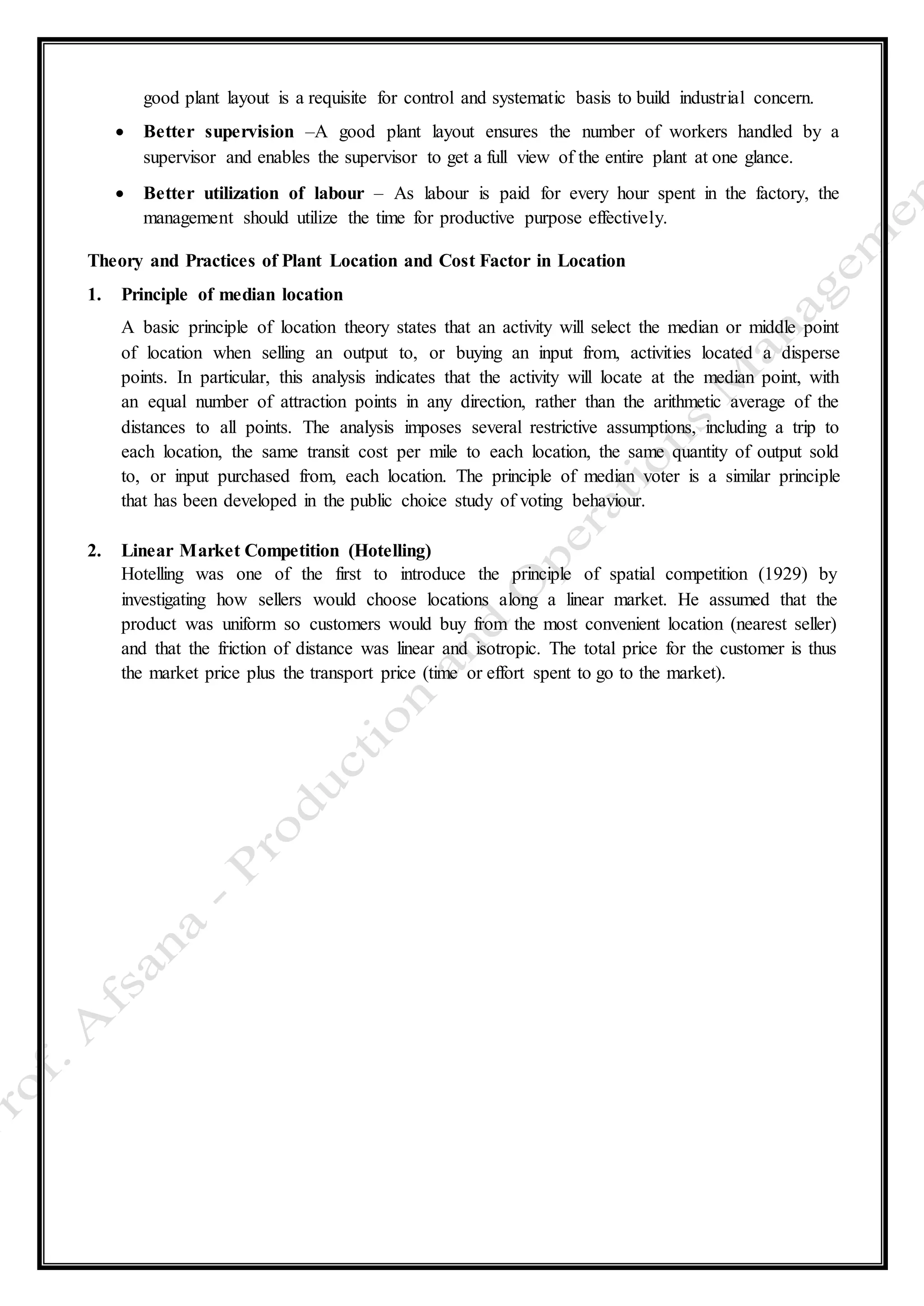 Plant Location and Layout | DOCX