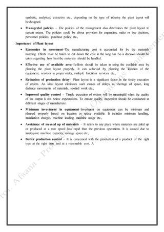 Plant Location and Layout | DOCX