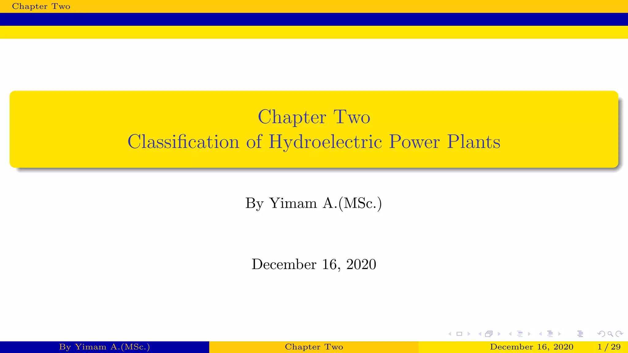 Classification of Hydroelectric power plants | PDF