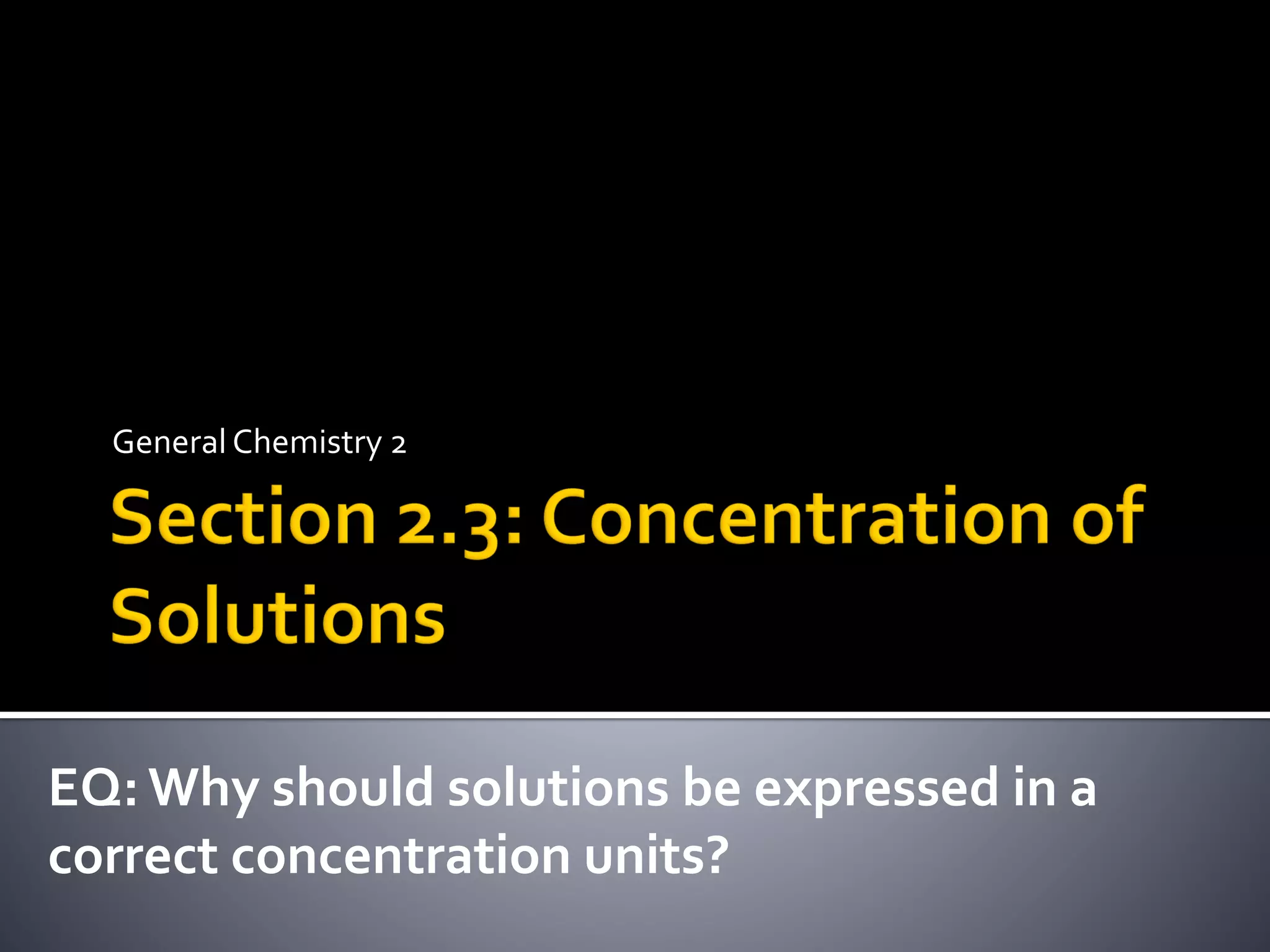 Chapter 2.1 Solutions and Their Properties | PDF