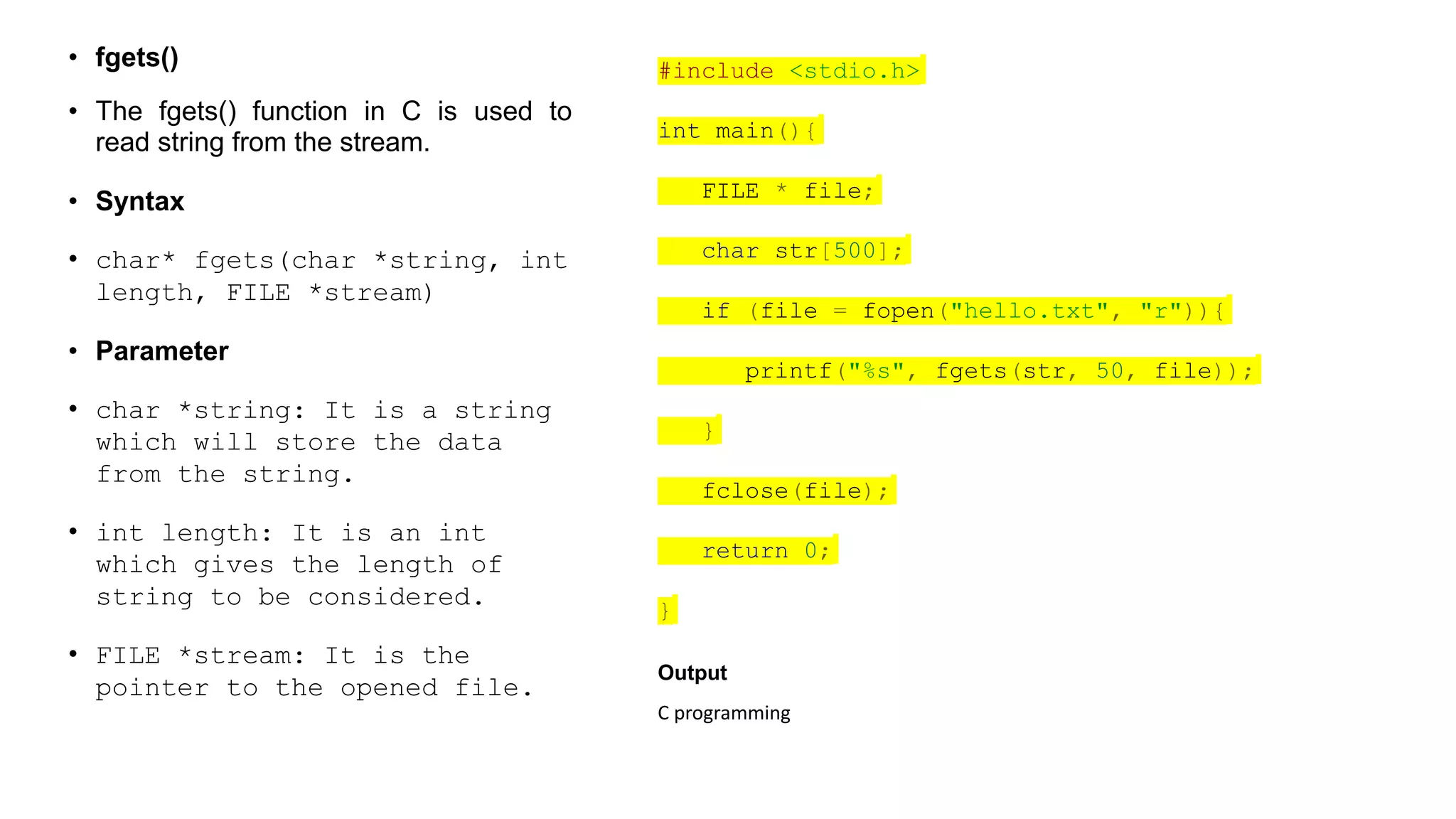 File Handling in C | PPTX