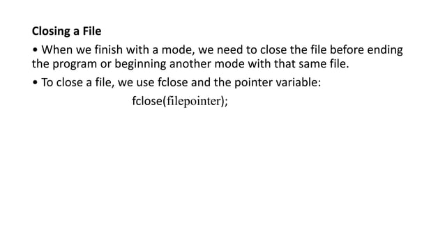 File Handling in C | PPTX