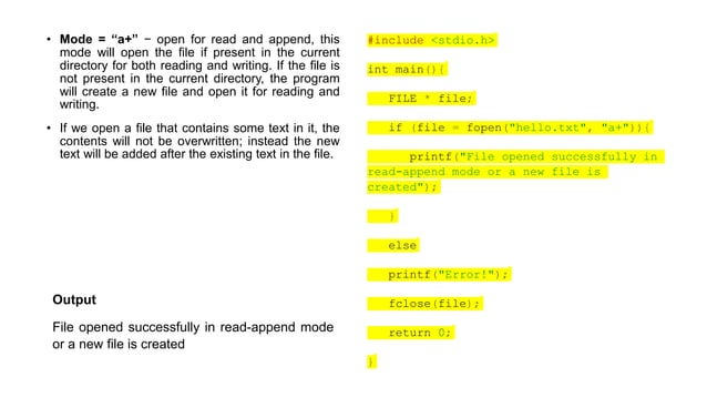 File Handling in C | PPTX