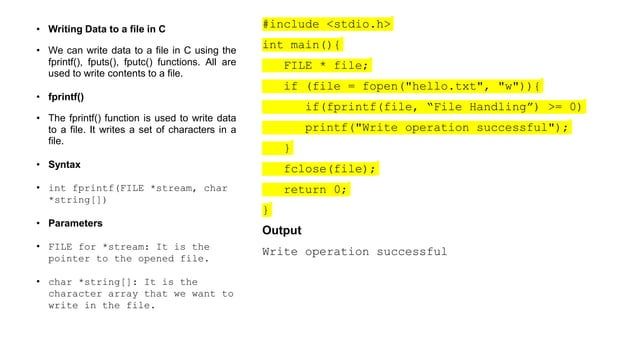 File Handling in C | PPTX