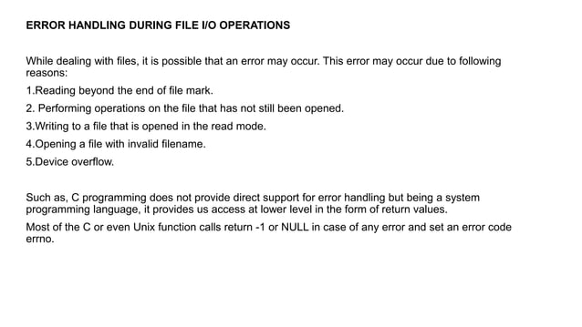 File Handling in C | PPTX