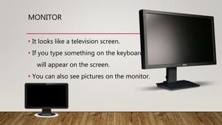 Parts of Computer Primary Class | PPTX