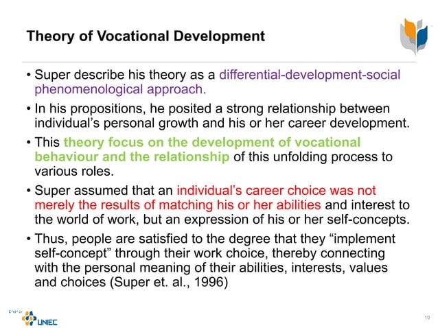 Chapter 2. Theories of career Development Choice.pptx | Career Advice | Careers