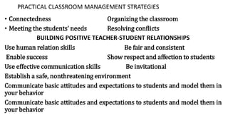 classroom management | PPTX | Secondary Education | Education