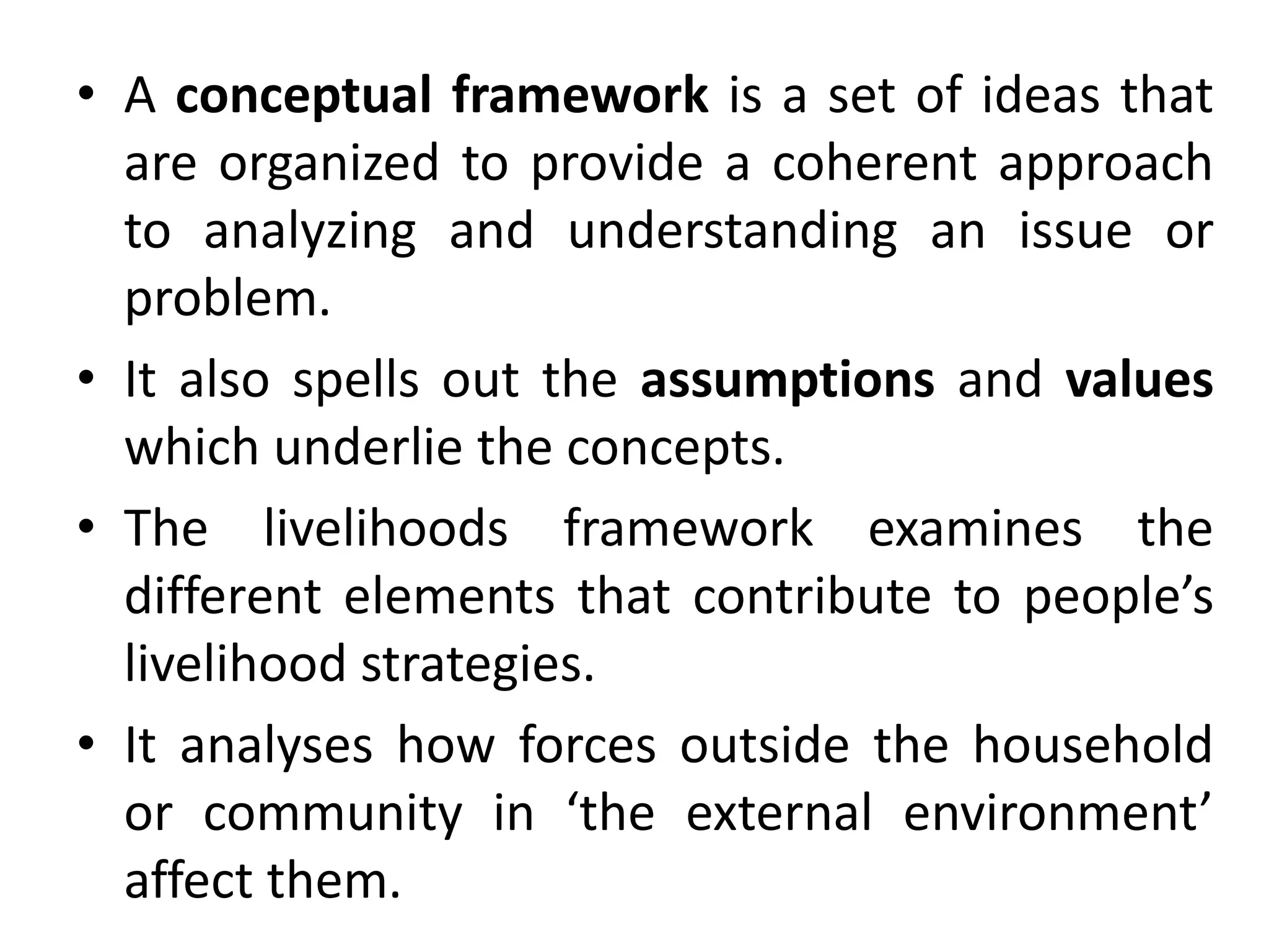 Sustainable Livelihood Framework | PPTX