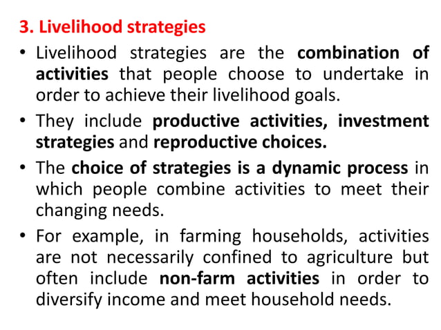 Sustainable Livelihood Framework | PPTX | Government Support and ...