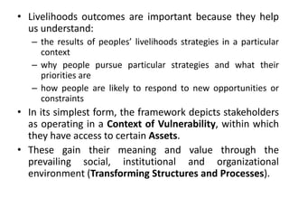 Sustainable Livelihood Framework | PPTX