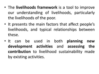 Sustainable Livelihood Framework | PPTX