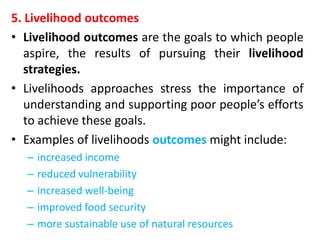 Sustainable Livelihood Framework | PPT