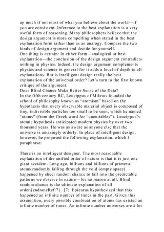 Chapter 2. The Design ArgumentChapter 2The Design Argument .docx ...