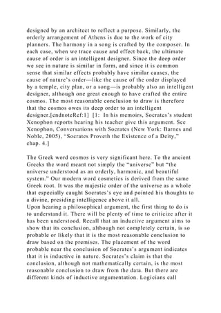 Chapter 2. The Design ArgumentChapter 2The Design Argument .docx ...