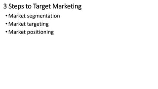 THE TOURISM MARKET AND SEGMENTATION | PPTX