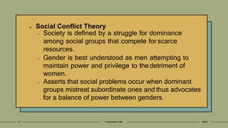 gender socialization and theories of society | PPTX