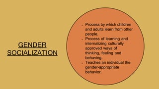 gender socialization and theories of society | PPTX
