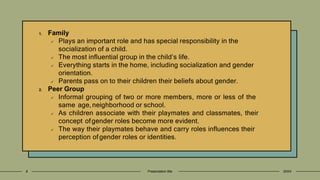 gender socialization and theories of society | PPTX