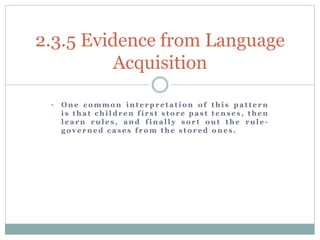 chapter 2. Words, Dictionaries and the mental lexicon (Morphology (Linguistics) | PPTX