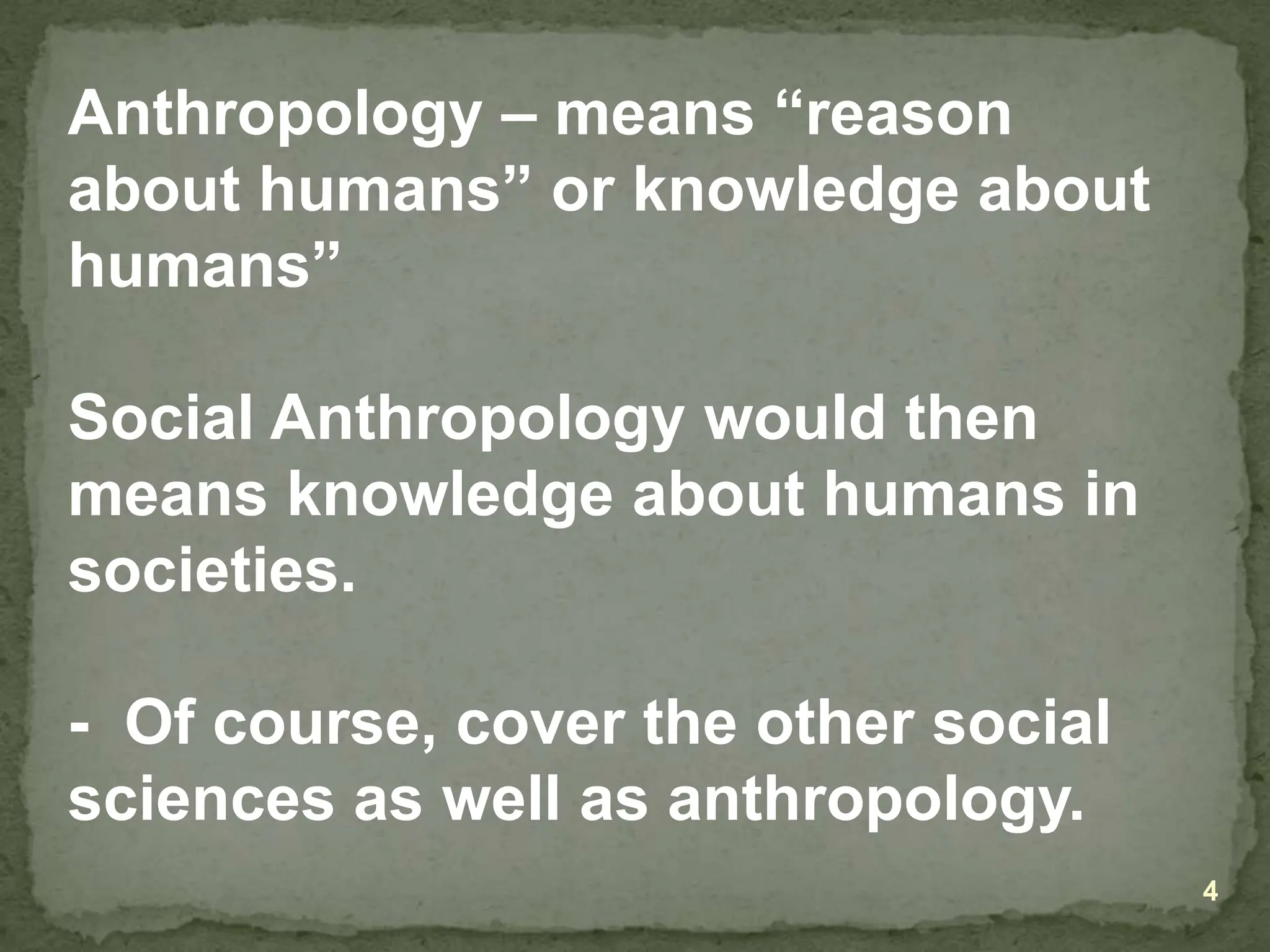 UCSP - Concept of Anthropology and Culture | PPT