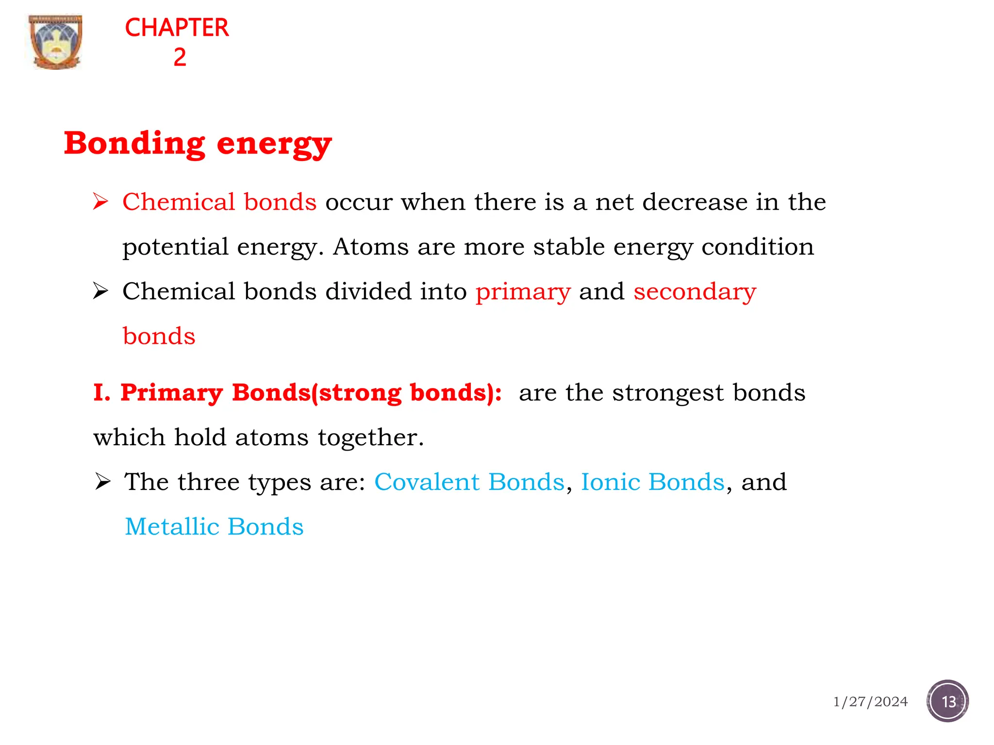 chapter 2 Atomic structure and bonding .pptx