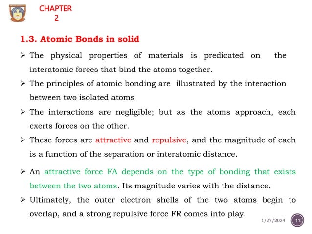 chapter 2 Atomic structure and bonding .pptx
