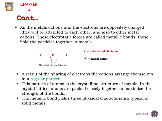 chapter 2 Atomic structure and bonding .pptx