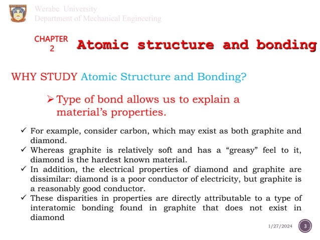 chapter 2 Atomic structure and bonding .pptx