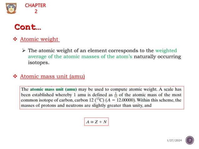 chapter 2 Atomic structure and bonding .pptx