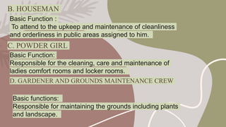 CHAPTER 2 - Public area Maintenance.pptx | Bath and Shower | Personal Care