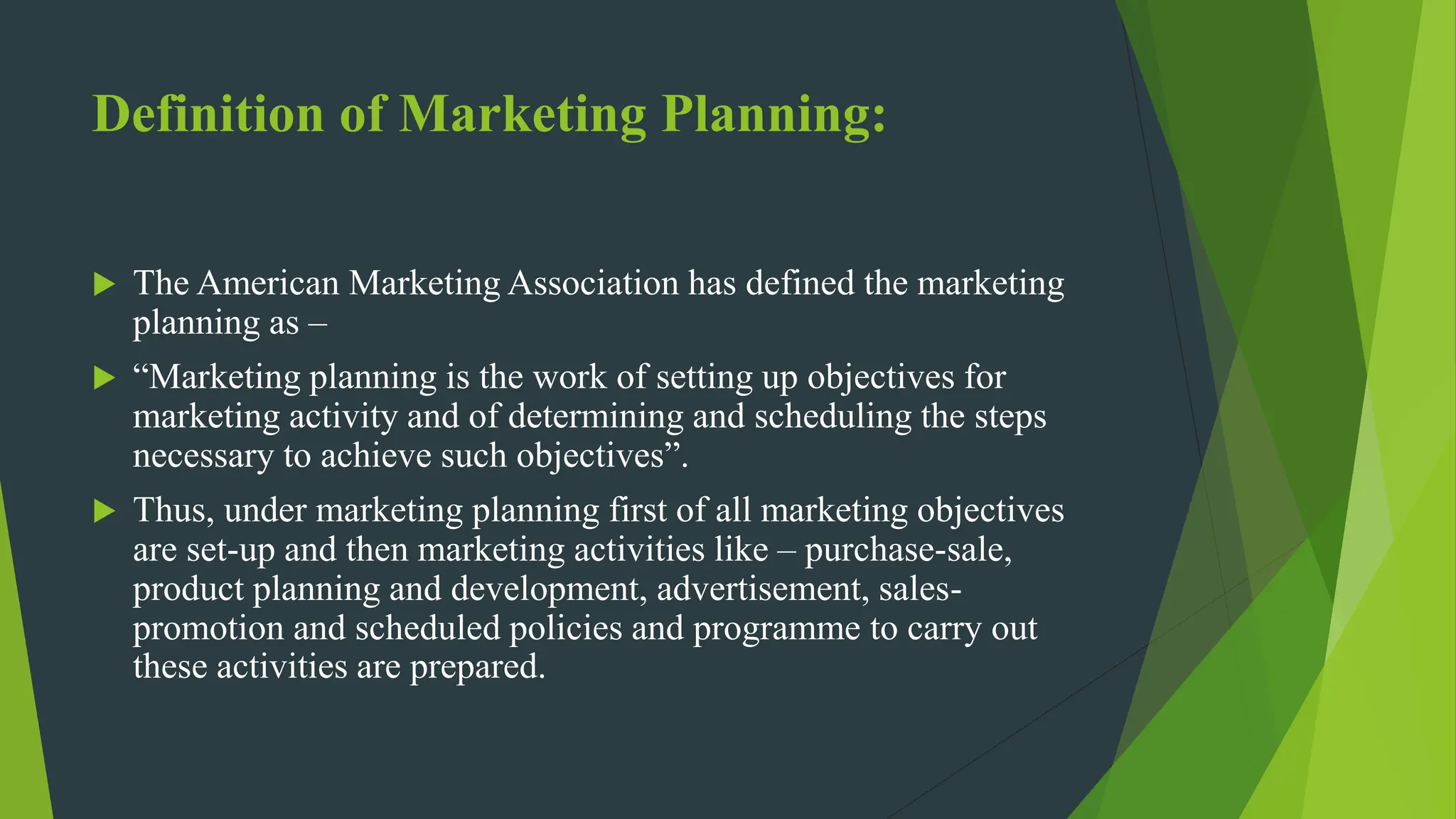 Marketing Planning, Types of Marketing Planning | PPTX