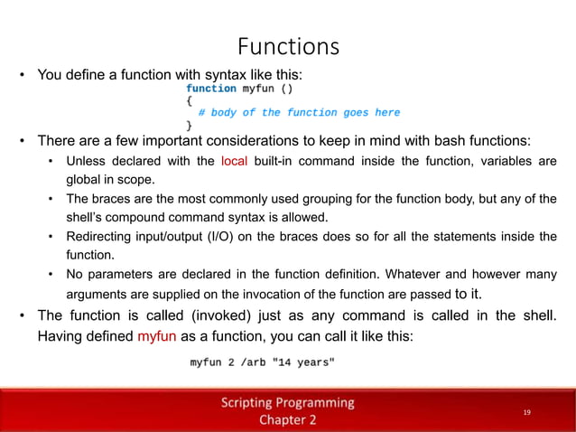 Chapter 2: Introduction to Bash Scripting | PPT Chapter 2: Introduction to Bash Scripting | PPT