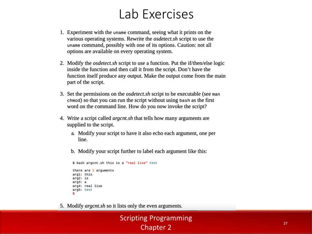 Chapter 2: Introduction to Bash Scripting | PPT Chapter 2: Introduction to Bash Scripting | PPT