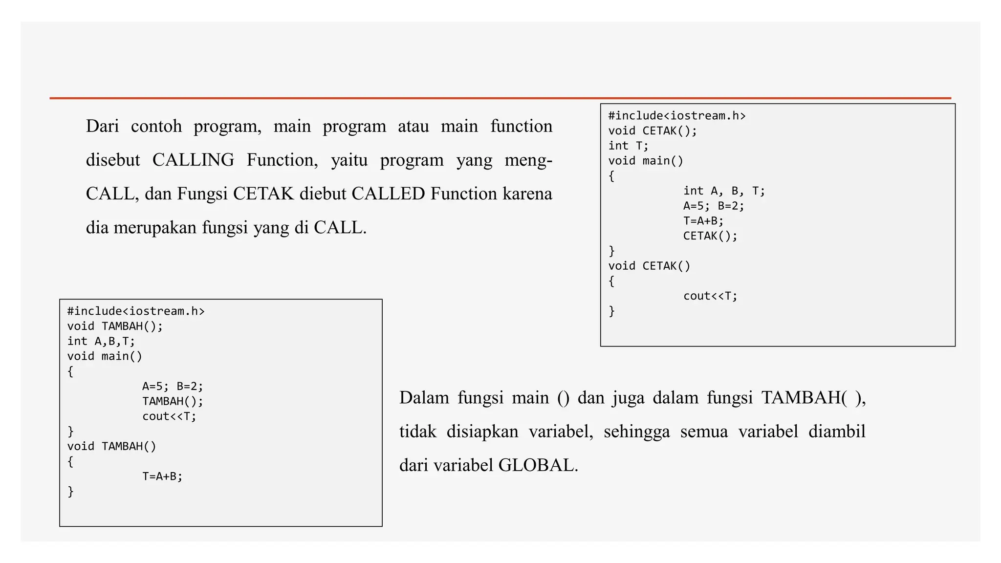 MAteri:Penggunaan fungsi pada pemrograman c++ | PPT