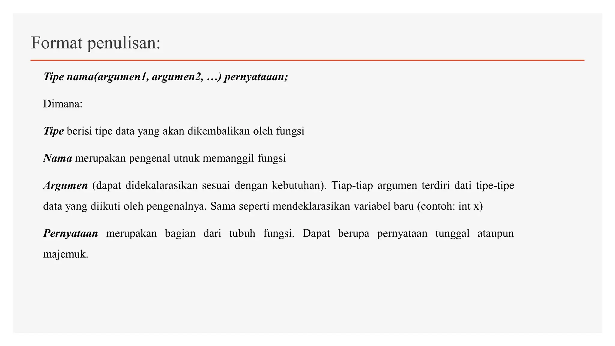 MAteri:Penggunaan fungsi pada pemrograman c++ | PPT
