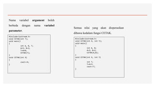 MAteri:Penggunaan fungsi pada pemrograman c++ | PPT